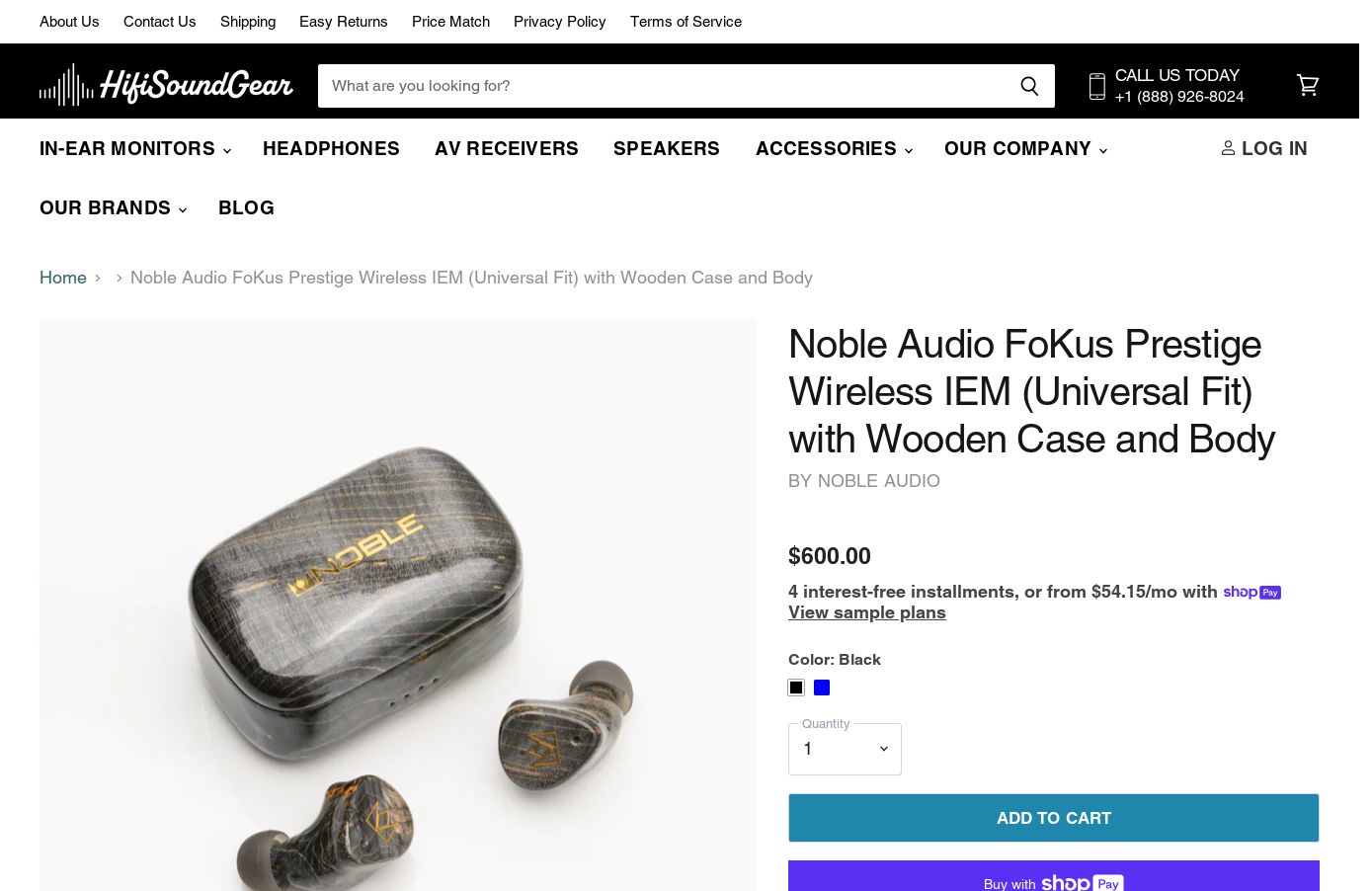 desktop - code - Noble Audio FoKus Prestige Wireless IEM (Universal Fit) with Wooden Ca ...