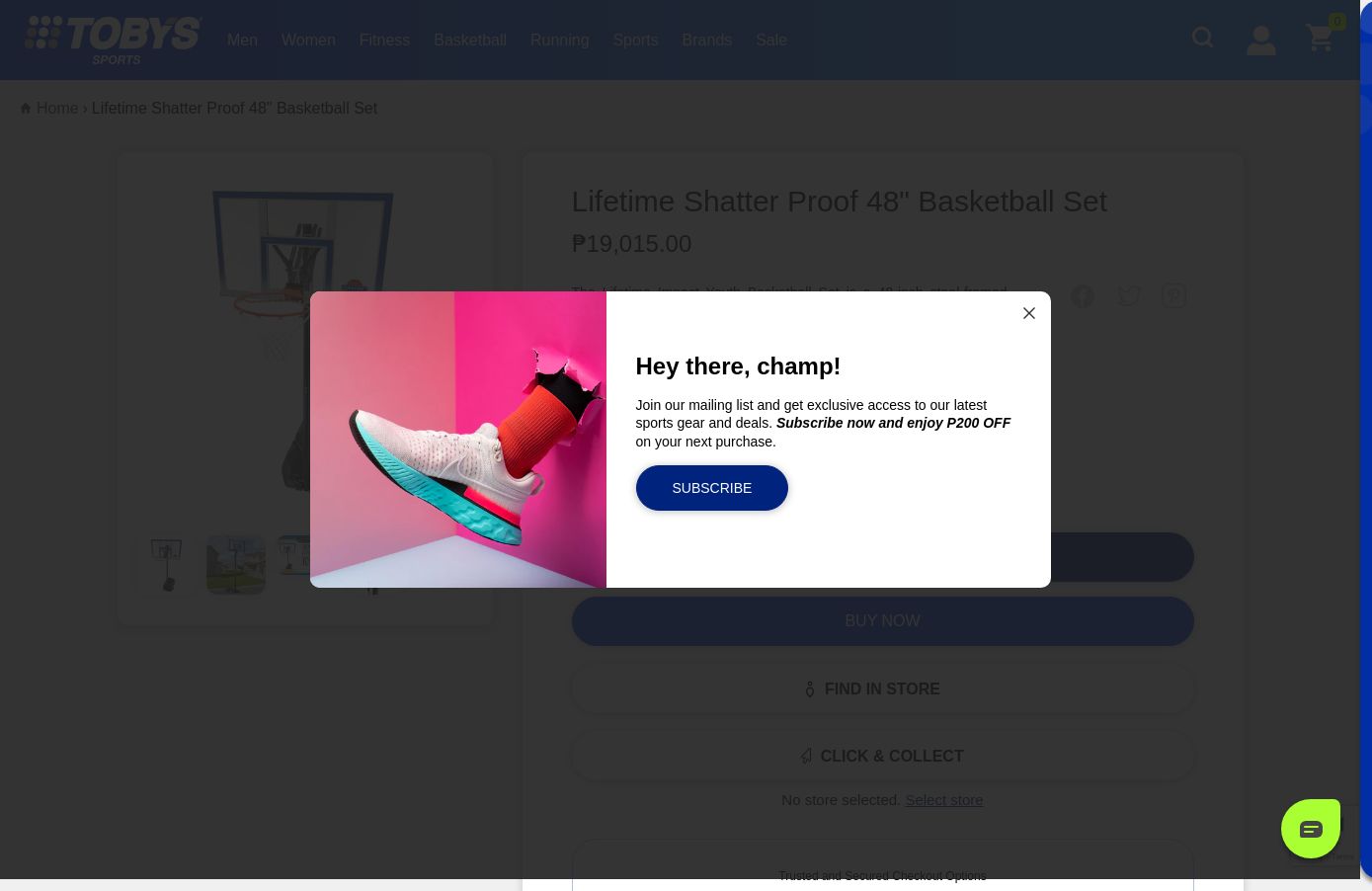 desktop - summary - Lifetime Shatter Proof 48" Basketball Set Black Blue Grey Orange - Toby's ...